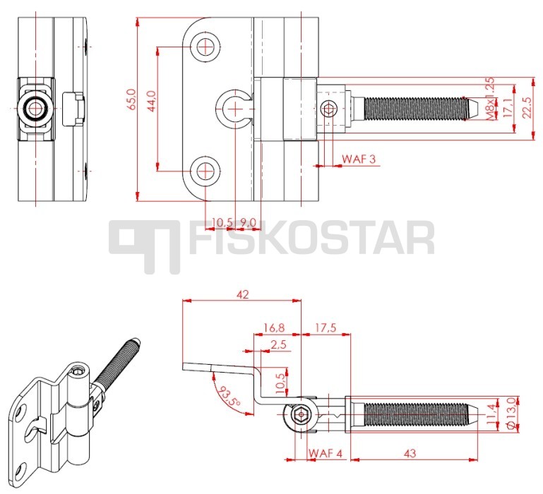 ABLOY hing FT 65 KSS VA - Fiskostar OÜ